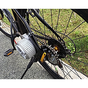 L-faster 250W Electric Conversion Kit for Common Bike Left Chain Drive Customized for Electric Geared Bicycle Derailleur（Twist Kit）