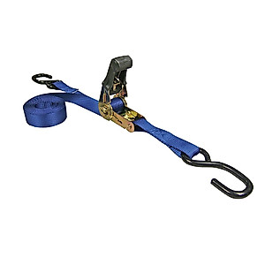 Erickson 01415 Blue 1" x 10' Rubber Handle Ratcheting Tie-Down Strap, 1200 lb Load Capacity, (Pack of 4)