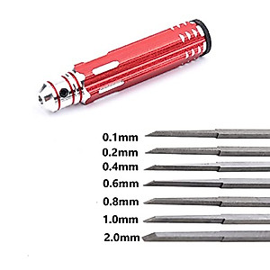 YoungRC Model Scriber Resin Carved Scribe Line panel line scriber Hobby Model Cutting Tool with 7 Blade 0.1/0.2/0.4/0.6/0.8/1.0/2.0mm for Gundam Model