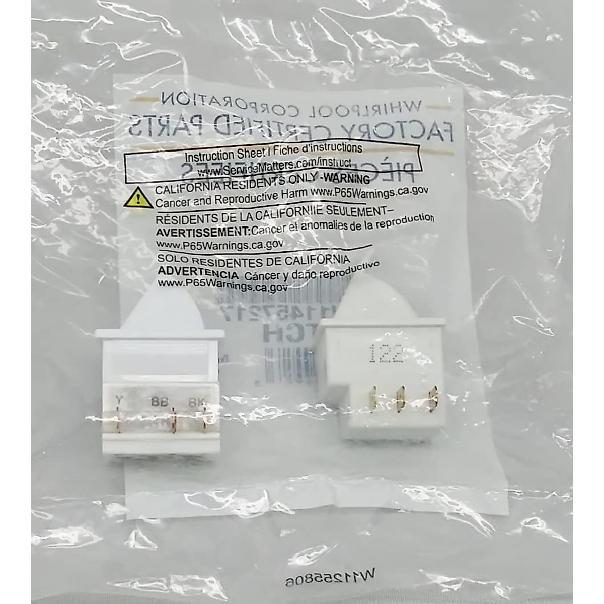 W11457217 Refrigerator Door Switch - New - Two (2) Versions Included - Genuine OEM - R1-G9 - EA230910