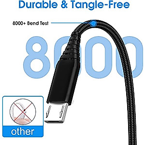 PS4 Controller Charger Cable,Playstaion 4 Charging Cord 10ft 2Pack for Sony Playstaion 4,PS4 Slim/Pro,Dualshock 4,Xbox One/One X,Micro USB High Speed Data Sync Power Wire,Nylon Braided Extra Long