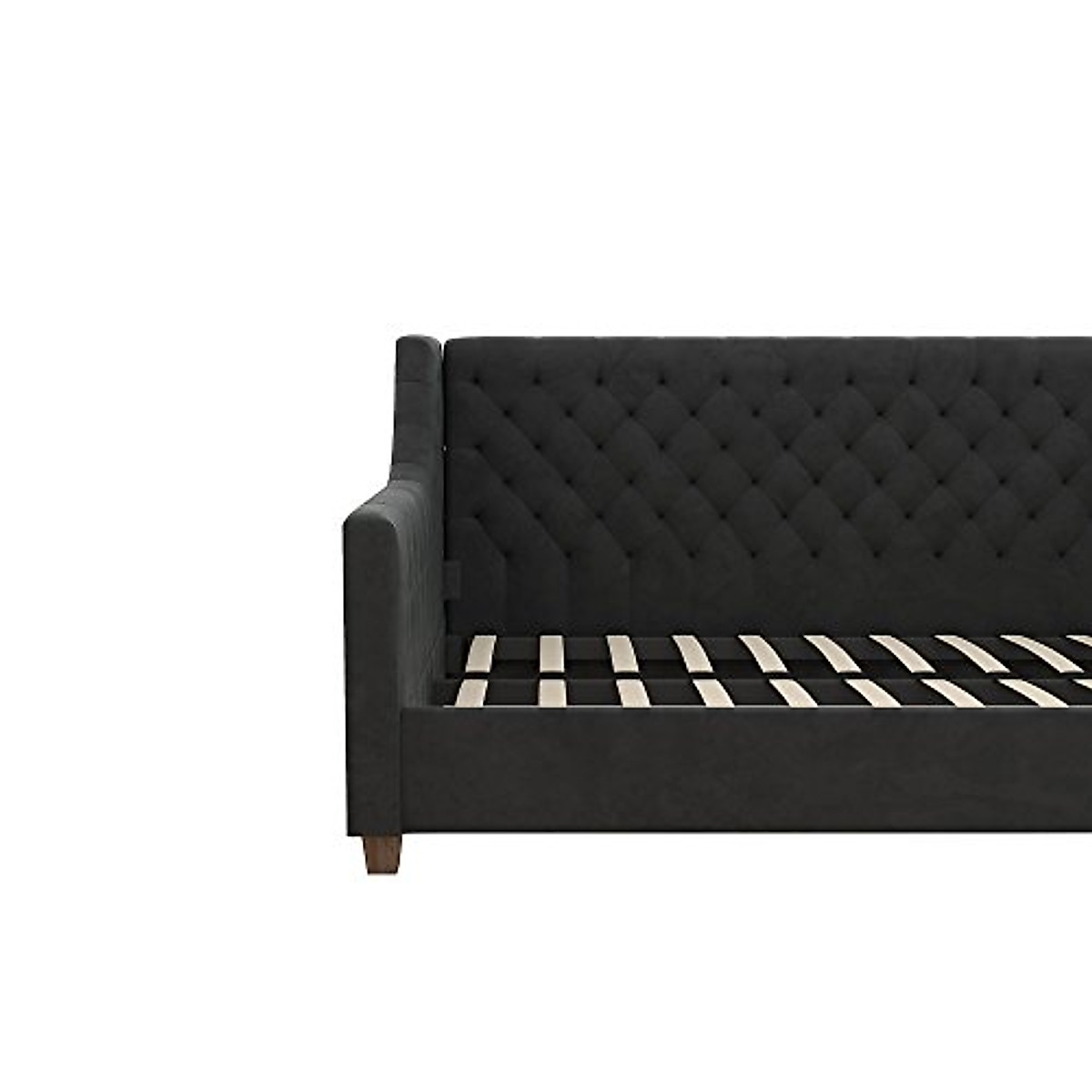 DHP Jordyn Diamond Tufted Upholstered Daybed/ Sofa Bed, Twin Size Frame, Gray Velvet