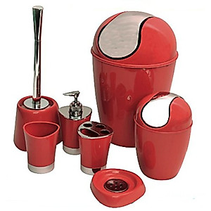 Evideco French Home Goods Black Mini Trash Can for Countertop 0.5 Liter -0.3 Gal Chrome Lid