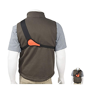 HOLSTERGUY RCH-101OR (Orange) Radio Chest Harness Shoulder Radio Holster Chest Pack Adjustable Single Radio Pouch Two-Way Radio Holster for Motorola Radios and Walkie Talkies RCH-101OR Made in USA