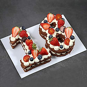 RAYNAG Cake Stencils (0-8 Number) Flat Plastic Mold Numerical Templates Cutting for DIY Cakes/Cookies -12 Inch