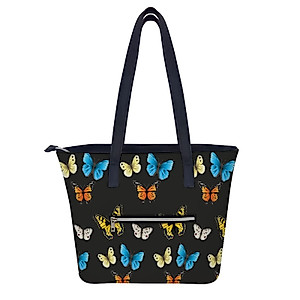 Beautiful Butterfly Women's Tote Bag PU Leather Shoulder Bag Handbags Purse For Work Shopping Travel