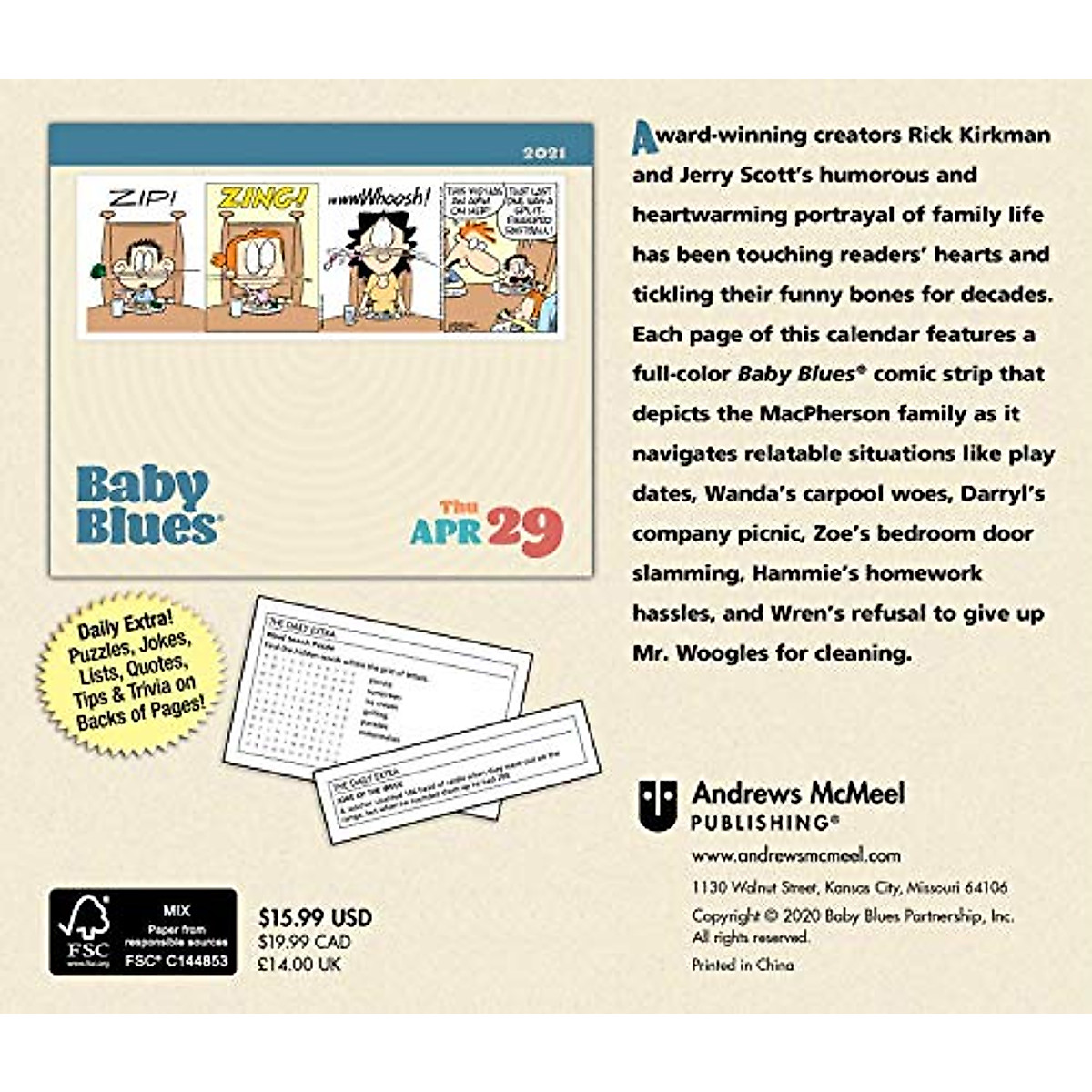 Baby Blues 2021 Day-to-Day Calendar