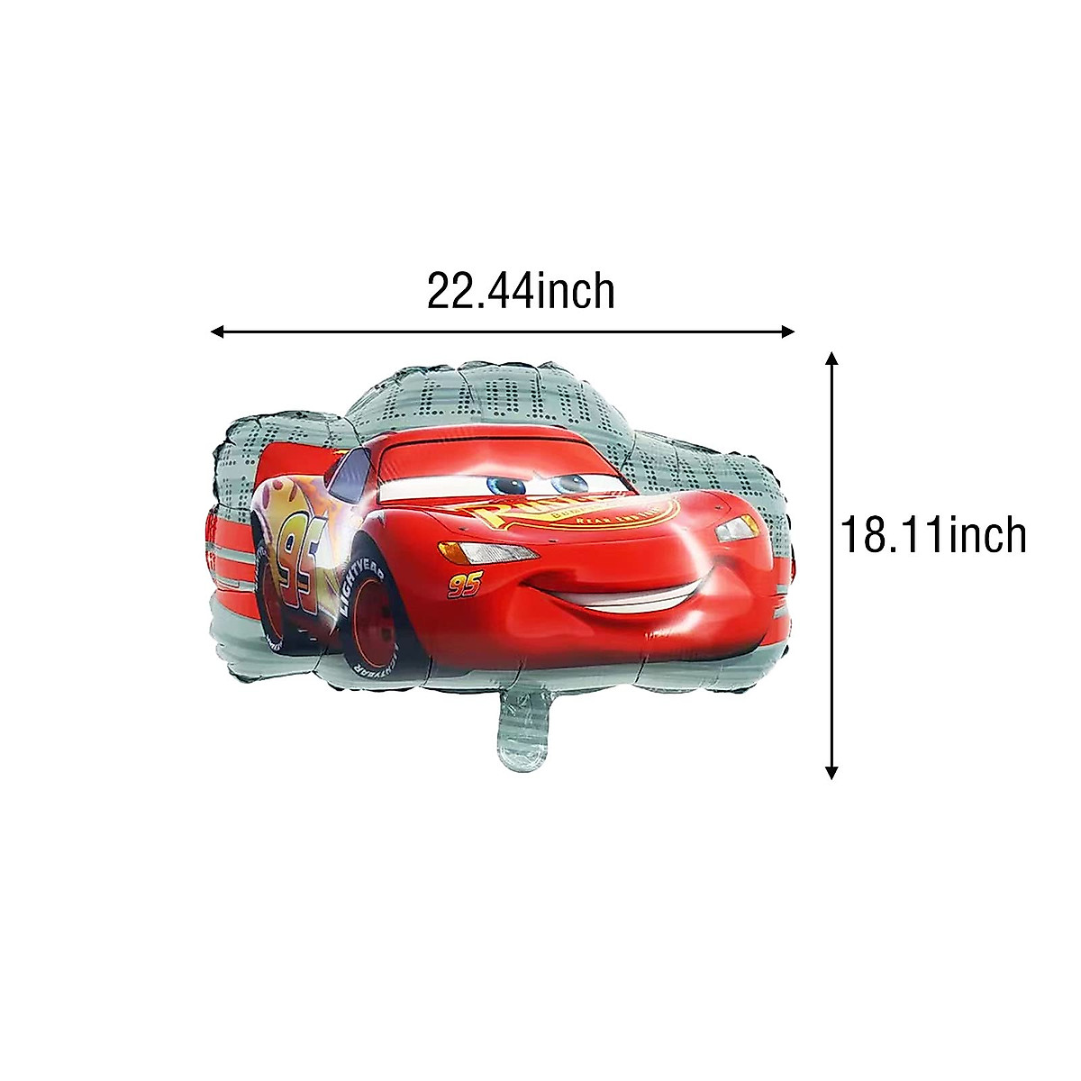 7PCS Cars Lightning McQueen Foil Balloons for Kids 3rd Birthday Baby Shower Race Car Theme Party Decorations (Cars 4th Birthday)