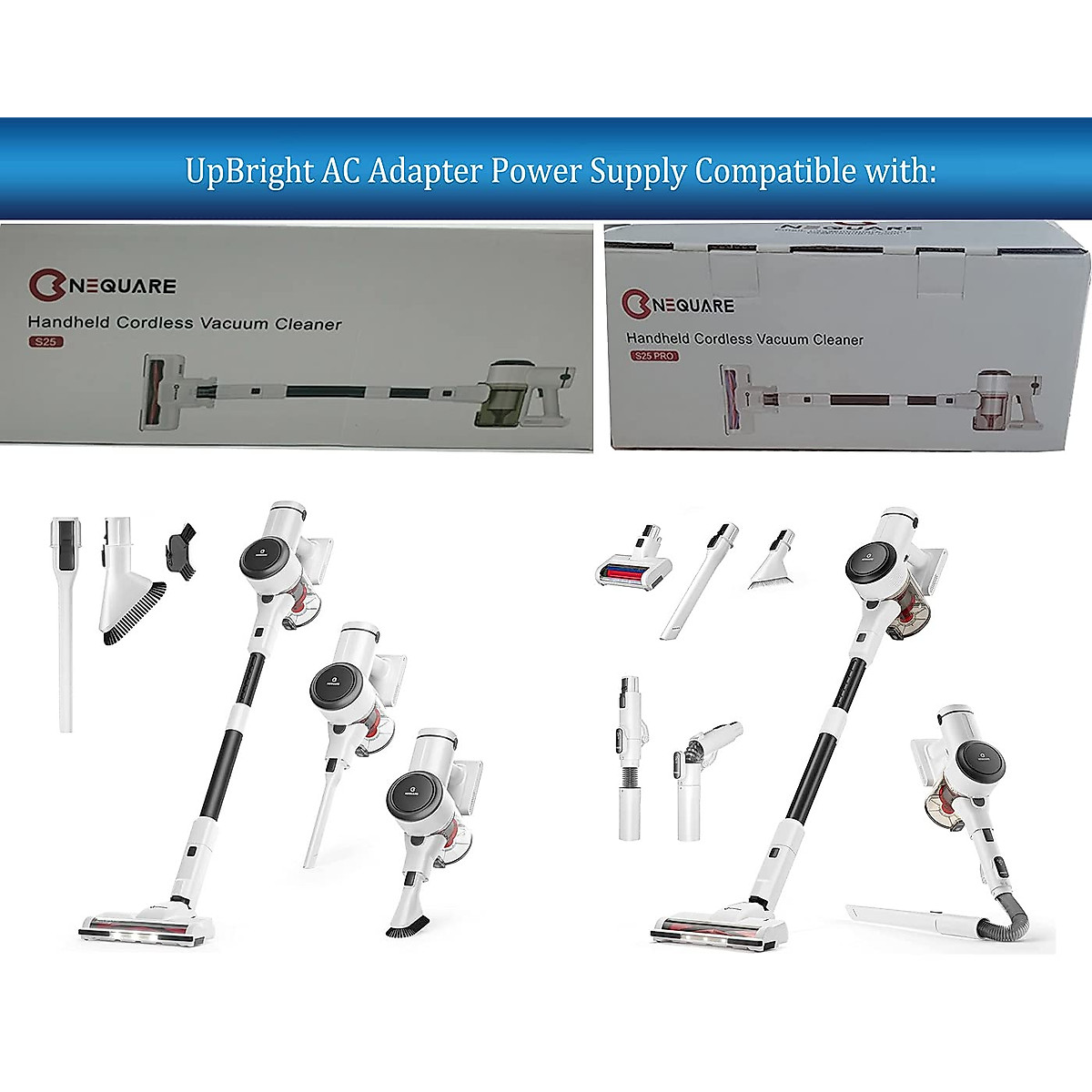 UpBright 31V AC/DC Adapter Compatible with NEQUARE S25 Pro S25Pro S26 V230 Li-Ion Battery 25.9V 2200mAh 25.9VDC Cordless Stick Vacuum Cleaner Model RK-3000500 RK-3100500 30V 0.5A Power Supply Charger
