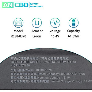 ANCBD RC30-0370 Laptop Battery for Razer Blade 14 2021 2022 RZ09-0370 RZ09-0368(0427) RZ09-0370AE23 RZ09-0370BEA3-R3U1 RZ09-0370CEA3-R3U1 RZ09-0427EE23-R3U1 RZ09-0427NEA3 RZ09-0427PEA3 Series