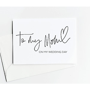 To My Mom on My Wedding Day Card For Brides Mother of the Groom Keepsake Gift