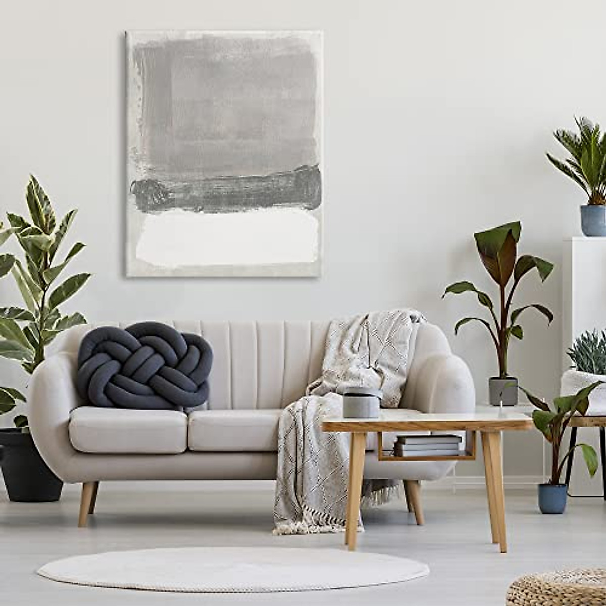 Stupell Industries Blocked Neutral Tones Abstract Brushstrokes Shapes, Design by Jennifer Paxton Parker