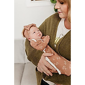 Copper Pearl Baby Bows: Stylish Headbands for Baby Girls, Premium Soft and Stretchy Baby Headbands, Perfect for Newborns, Trendy Designs - Rocky