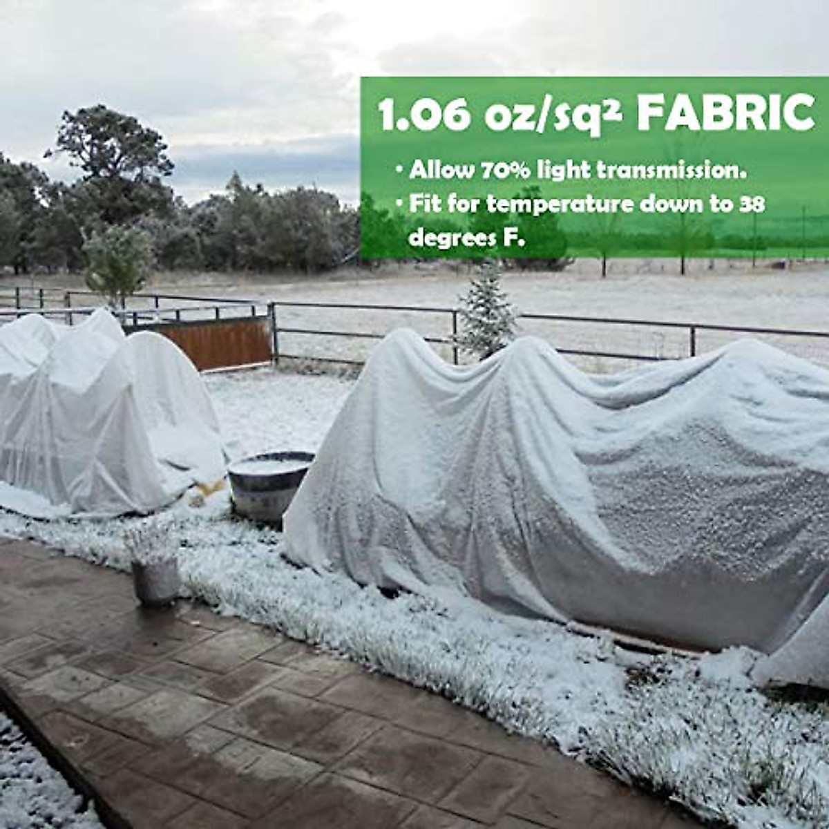 Plant Covers Freeze Protection, 10ft×33ft Reusable Rectangle Frost Protection Floating Row Cover Plant Blanket Garden Winterize Cover for Cold Weather Snow