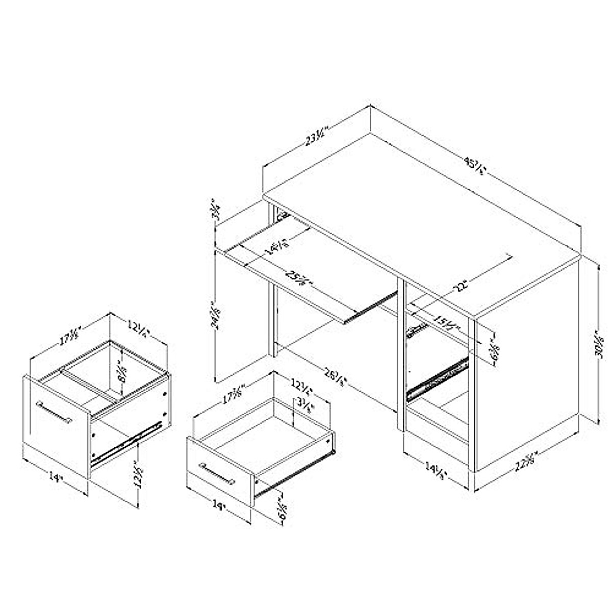 South Shore Gravity Desk-Rubbed Black