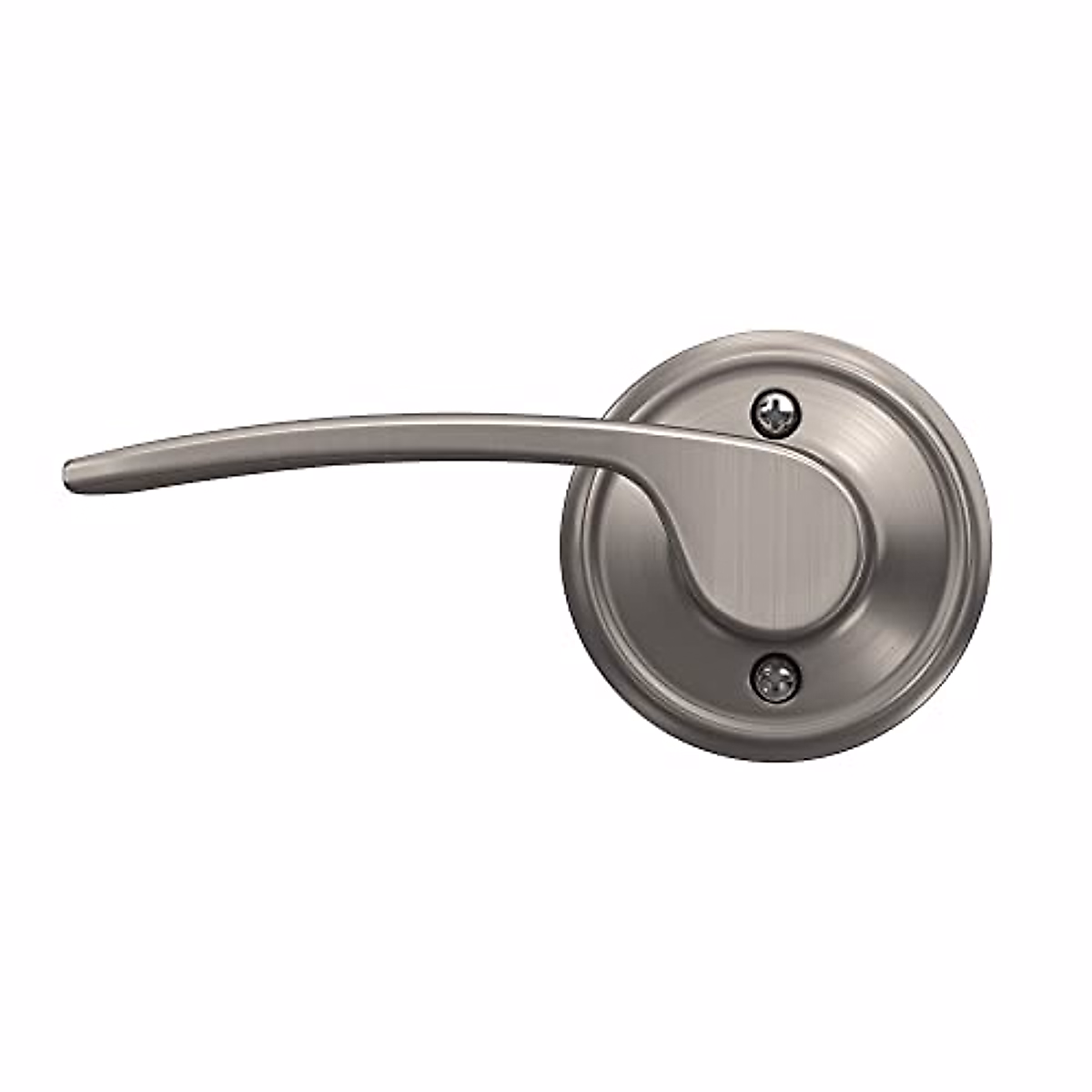 Schlage F170 MER 619 LH Left Handed Merano Door Lever, One Sided Non-Turning Dummy Door Handle, Satin Nickel