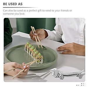 Tofficu 6pcs Puppy Chopstick Rest Japanese Chopstick Rest Dining Room Decor for Table Fondant Molds Chopstick Stand Holders Ceramic Decor Chopsticks Stand Fork Tableware Zinc Alloy Bracket