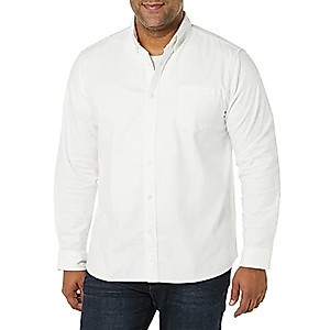 Amazon Essentials Men's Regular-Fit Long-Sleeve Pocket Stretch Oxford Shirt (Available in Big & Tall), White, 3X-Large Big Tall