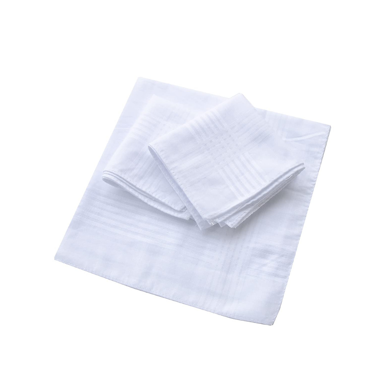Mens White Cotton 100% Cotton handkerchiefs Pack 3PCS
