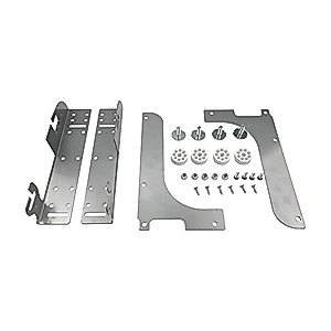 Metal Door Shelf Mount Silver Kit Compatible with Home Kitchen Cabinet Pull Out Wire Baskets, Cookware Organizers, or Waste Containers Replace 5WD-DMKIT