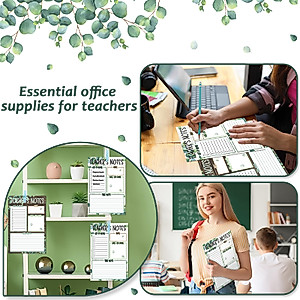 2 PCS Eucalyptus Teacher Notepad simply Boho Teacher Appreciation Gifts 5.5x 8.5 inch Greenery Eucalyptus Teacher Appreciation Notepads for School Work Office Home Use Supplies Students Teachers Gift