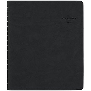 AT-A-GLANCE 2023 Daily Planner, Hourly Appointment Book, 6-1/2" x 8-3/4", Medium, Monthly Tabs, The Action Planner, Black (70EP0305)