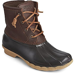 Sperry Women's Saltwater Boots, Tan/Dk Brown, 9