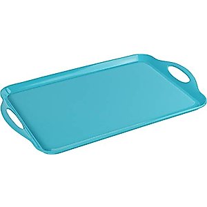 Calypso Basics by Reston Lloyd Melamine Rectangular Serving/Ottoman Tray with Handles