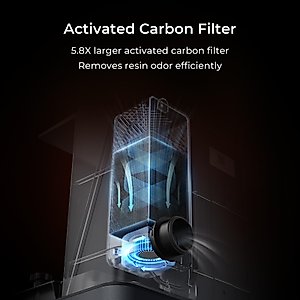 Creality HALOT MAGE PRO 8K Resin 3D Printer, Equivalent 12K Model Effect UV Resin Photocuring Printer with 5X Faster Printing Speed, Smart Resin Pump and Activated Carbon Filter, 8.97x5.03x9.05 inch