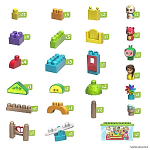 Just Play CoComelon Patch Academy, 53 Large Building Blocks Includes 6 Character Figures, Multi-color (96119)