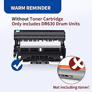 DR630 Drum Replacement (Not Toner) - Replacement for Brother DR-630 Drum Unit for Brother HL-L2300D HL-L2340DW HL-L2360DW HL-L2380DW DCP-L2540DW DCP-L2540DW MFC-L2705DW MFC-L2707DW Printer (2 Black)