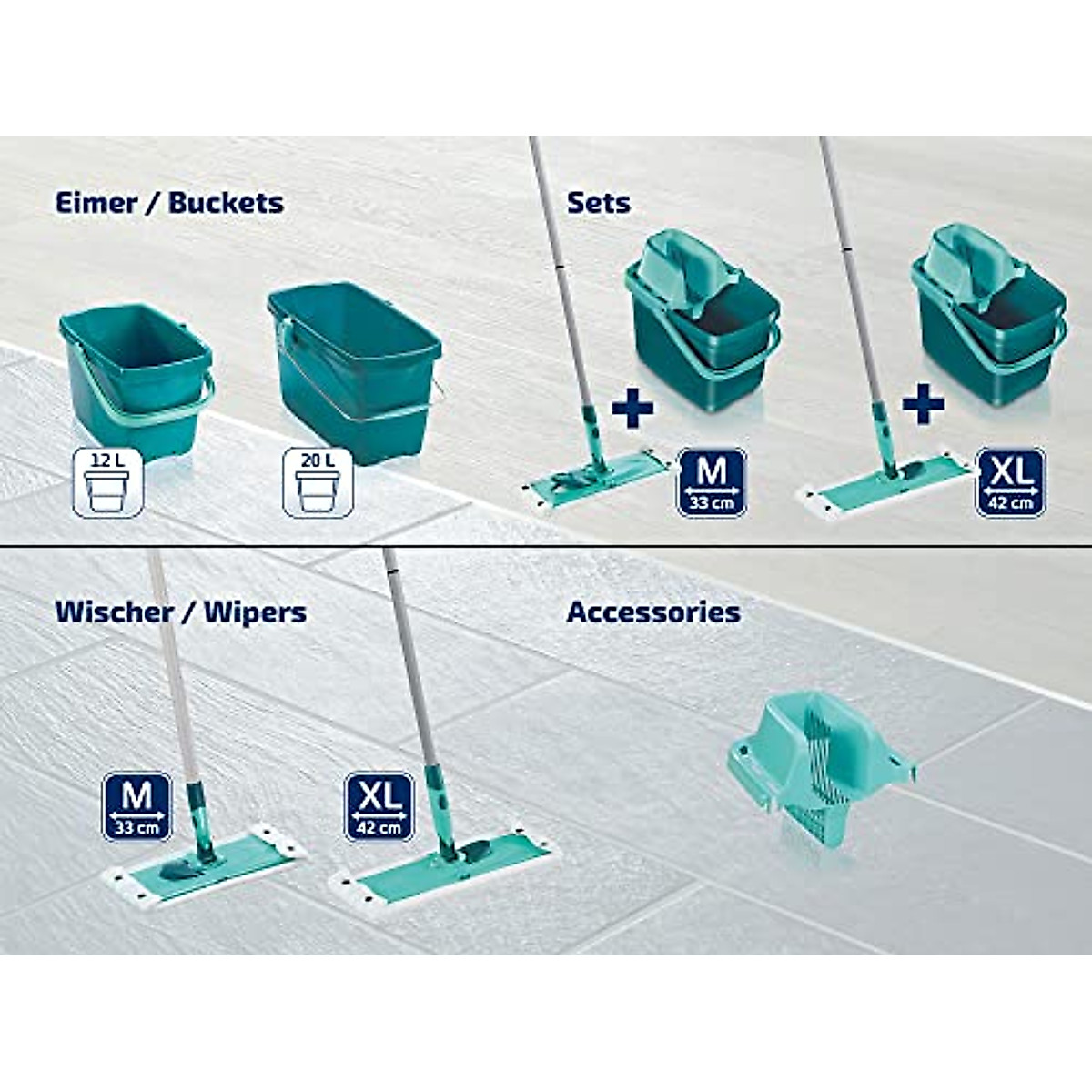 Leifheit Combi, Bucket 12 L, Turquoise