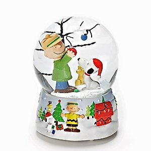 Snow Globes - Charlie Brown Christmas Musical Snow Globe - Snoopy - Peanuts