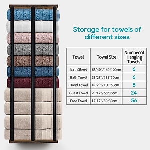 WeGXY Towel Racks for Bathroom Wall Mounted with Wooden Storage Shelf, 2024 Updated 3 Bar Metal Towel Holder for Rolled Towels, Sturdy and Large Capacity, Towel Storage Organizer