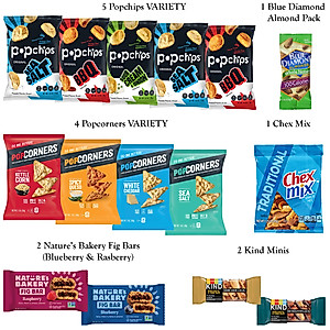 Foxy Fane 60-Count Holiday Gift Box - Assortment of 60 Healthy Snacks & Treats - Perfect Variety Pack for Valentine’s Day, Easter, Christmas & New Year’s - Great for Family, Friends, or Office Gifting