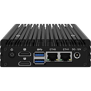 CWWK X86 P5 Fanless Mini PC Firewall Router 12th Gen Intel N100(Up to 3.40GHz) DDR5 4800MHz 2X i226-V 2.5G LAN HDMI2.1 Proxmox Server, No RAM NO SSD