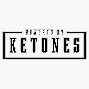 Powered By Ketones Kote Diet Sticker Vinyl Decal Wall Laptop Window Car Bumper Sticker 5"