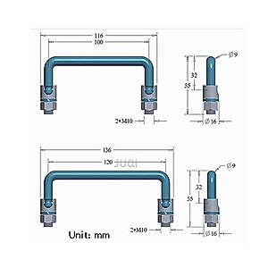 LS506 Cabinet Handle Folding Toolbox Carbon Steel Electric Cabinet Handle Mobile Phone Case Movable Handle (Color : Black, Size : 100mm)