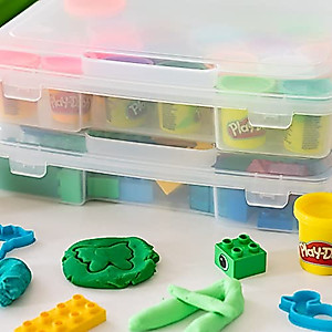 IRIS USA 8.5" x 11" Thick Plastic Portable Project Storage Case with Snap-Tight Closure Latch, 6-Pack, Caddy Container Box to Organize Paper Magazine Document Craft Hobby Quilting Art Supplies, Clear