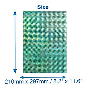 Baker Ross Holographic Card Pack - Pack of 20, Metallic Card, Craft Supplies for Kids, Ideal for Craft Activities and Decoration Making (FE813)