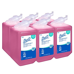 Scott® Gentle Lotion Skin Cleanser (91556), Floral, Pink, 1.0 L Bottles, 1 Bottle