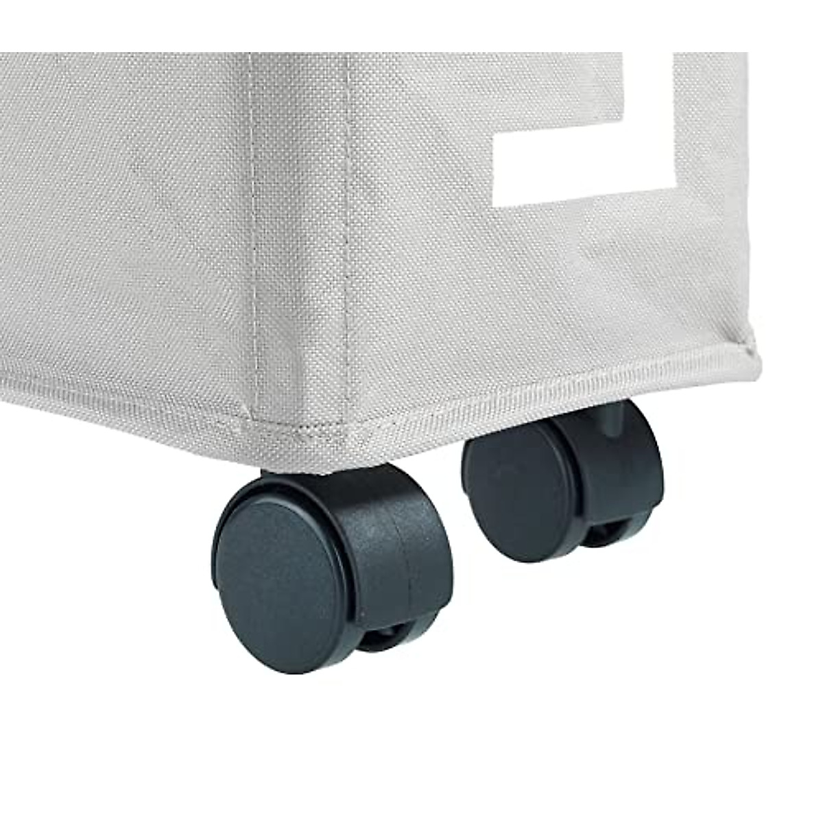 Taupe Corno slimLaundry basket - thin Laundry Hamper with wheels - small space laundry bin - narrow hamper, laundry collector, laundry basket with wheels