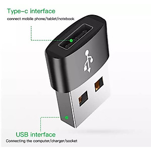 SNESH-2 Pack USB-C Female to USB Male Adapter, USB C to USB A Adapter Compatible with Mbook, Notebook, Tablet, Smartphone Such as Samsung Galaxy