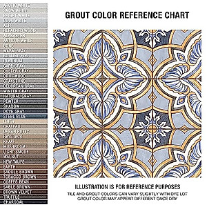 SomerTile FPEHMGBL Harmonia Grove Blue 13" x 13" Ceramic Floor and Wall Tile