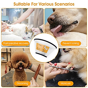 Inspack Cone for Dogs to Stop Licking，Dog Cone Collar Alternative, E-Collar for Large/Medium/Small Dogs After Surgery, Pet Recovery Collars & Cones, Elizabethan Comfy Cat Head Neck Ecollars of Shame