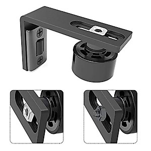 TSMST Sliding Barn Door Floor Guide, Wall Mounted Adjustable Roller Floor Guide, Smoothly and Quietly Bottom Guide for Sliding Door