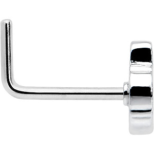 Body Candy Womens 20G 7mm 316L Steel L Shaped Nose Ring Happy Leprechaun St Patricks Nose Stud Body Piercing Jewelry