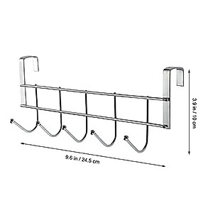 Garneck Over The Door Hook Stainless Steel Door Hanger Towel Rack Door Coat Rack Hanger for Hanging Clothes Towels Coats Hat
