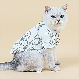 HOUKAI Printed Pet Clothes Shirts Pet Supplies Dog Clothes Beach Style Summer Dog Shirts (Color : D, Size : Scode)