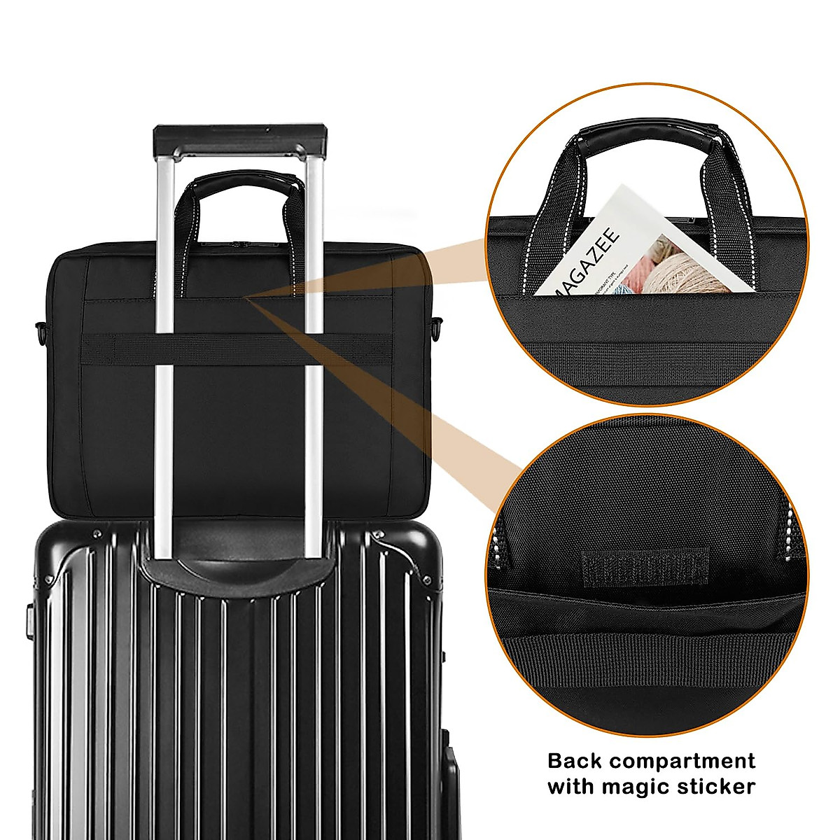 Enkinil 15.6-16.2 inch Waterproof Protective Laptop Messenger Briefcase with Adjustable Shoulder Strap Men Women Travel/Business Bag Compatible with Macbook Pro 16 inch A2141/A2485